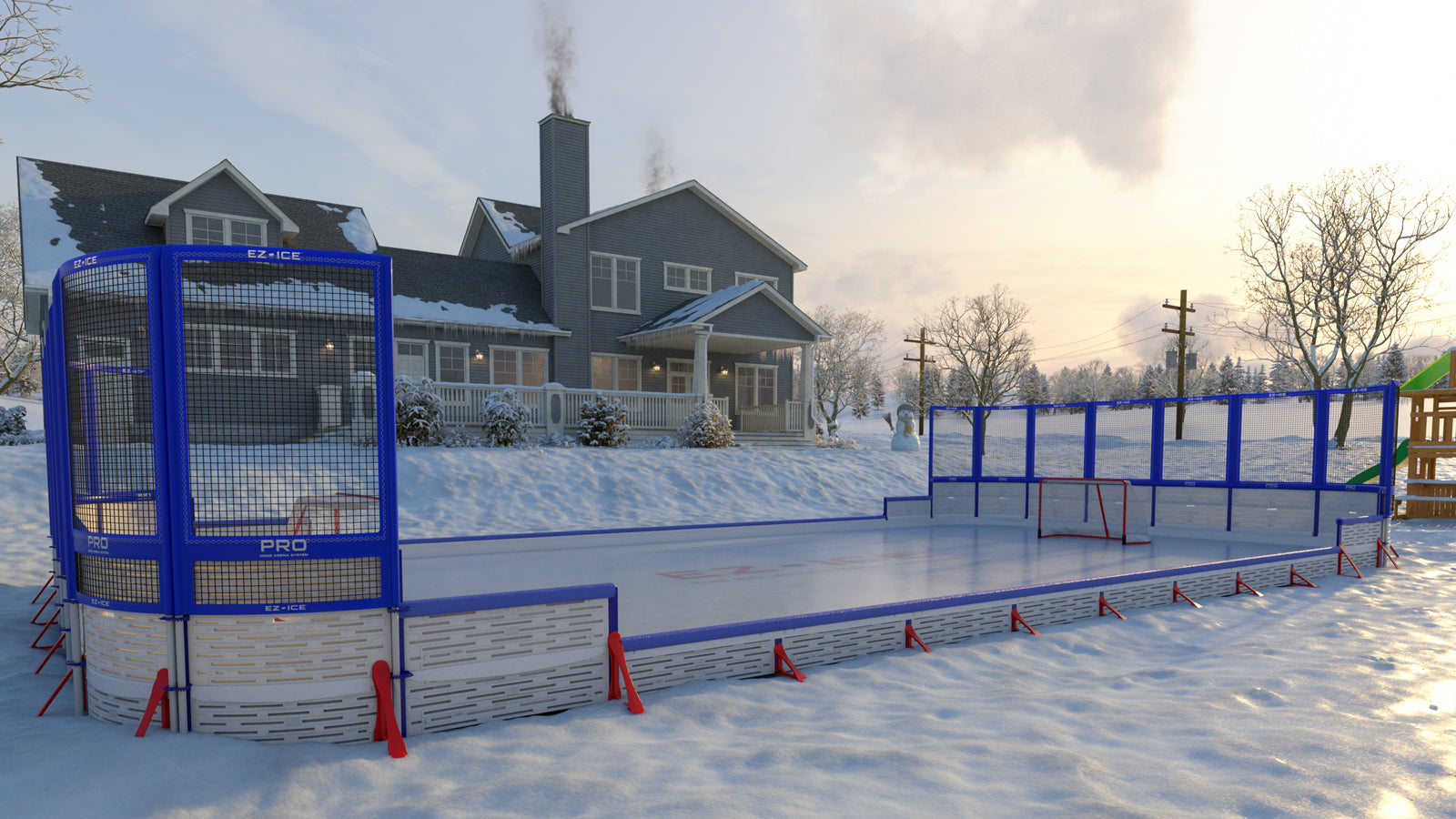 Backyard Ice Hockey Rinks – Best Home Ice Skating Rink Kits – EZ ICE